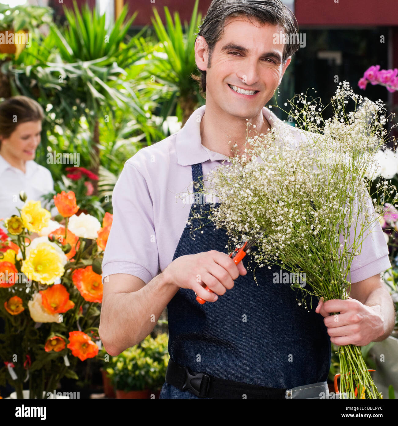 Florist work choosing flowers bouquet hi-res stock photography and ...
