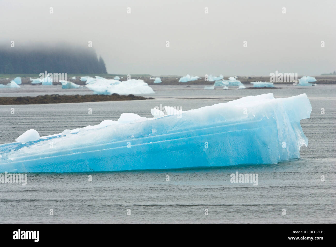 Iceberg and cloudy atmosphere, Inside Passage, Southeast Alaska, Alaska ...
