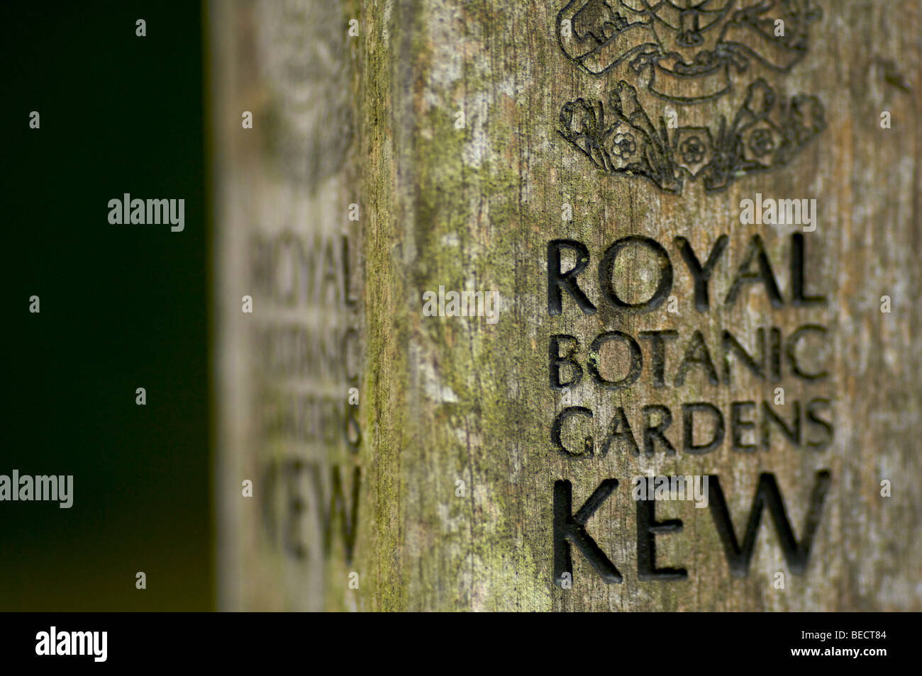 Sign in the gardens of Wakehurst Place in West Sussex UK Stock Photo ...