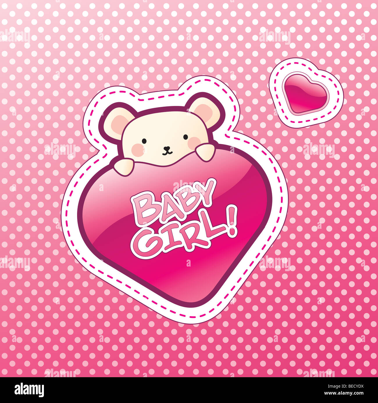 Baby Girl Vector Illustration Stock Photo - Alamy