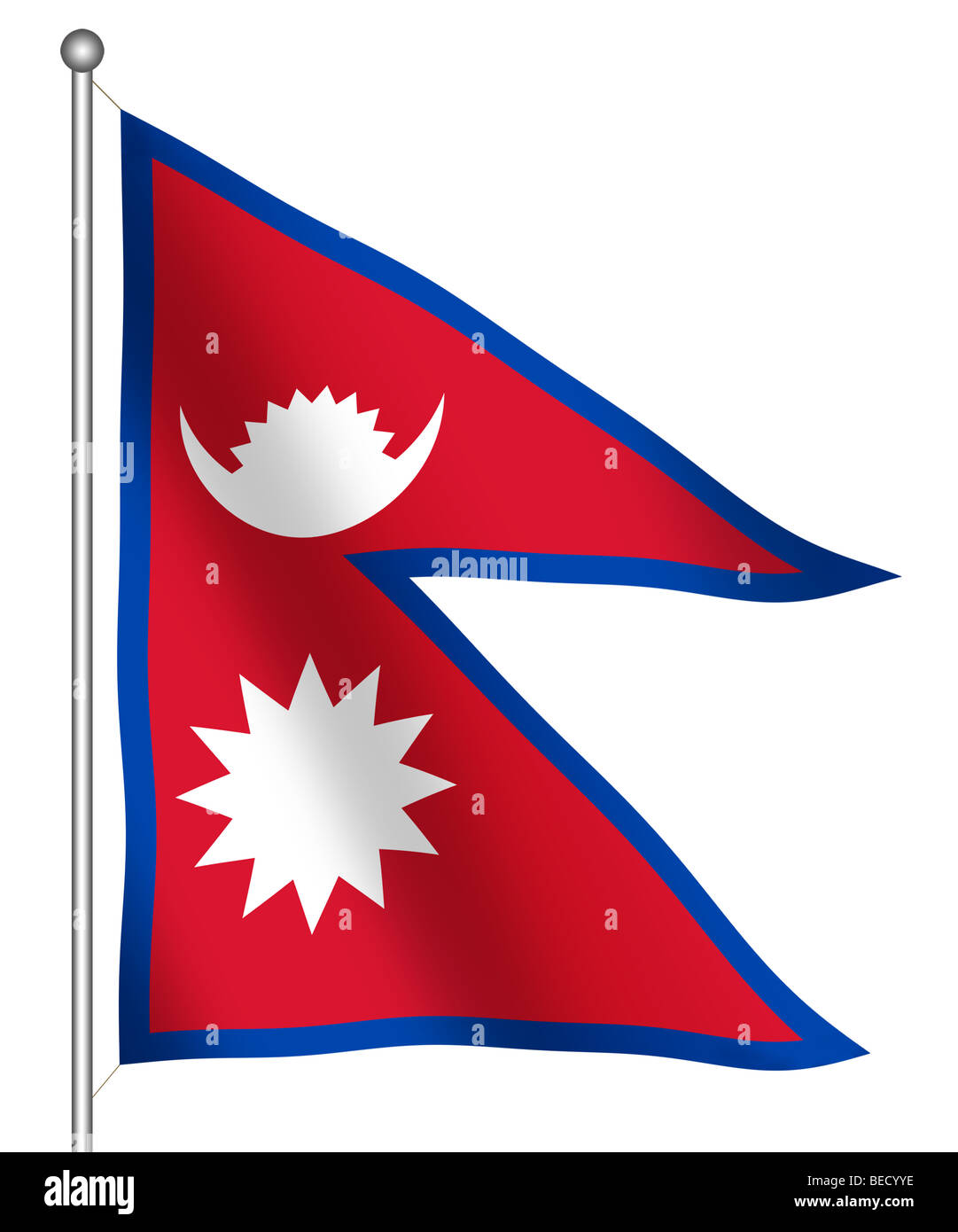 Flag of Nepal waving (With Clipping Path Stock Photo - Alamy Flag of Nepal waving (With Clipping Path Stock Photo - Alamy