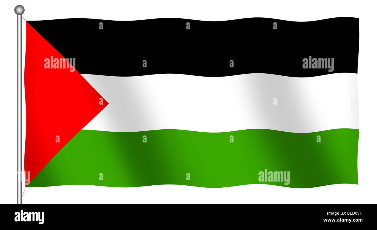 Flag of Palestine waving (With Clipping Path Stock Photo - Alamy