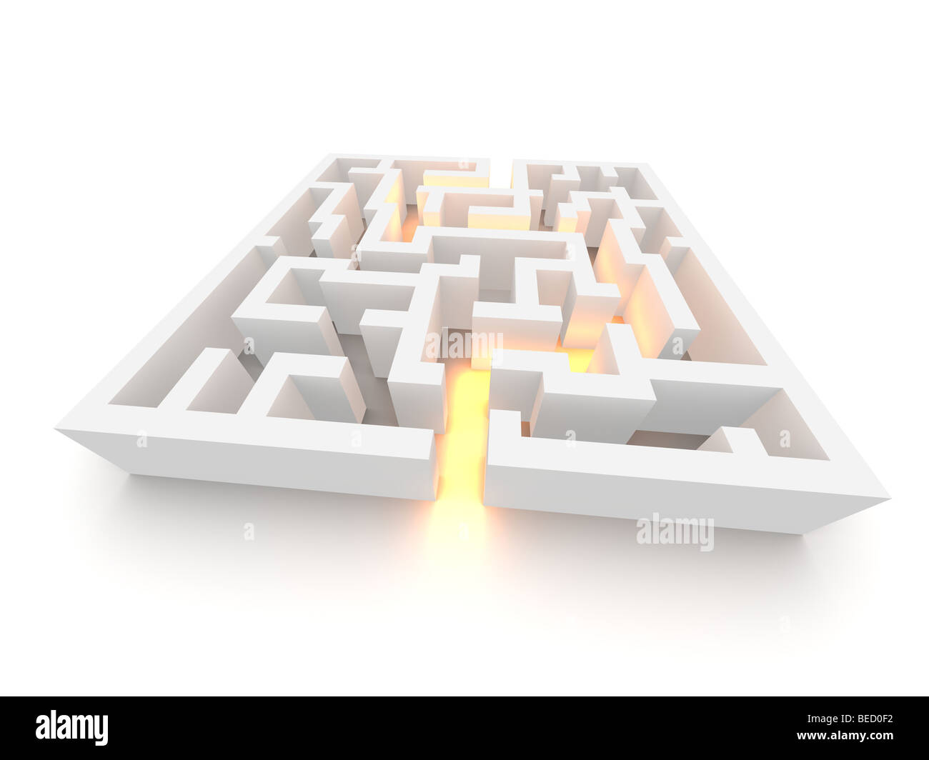 Path through labyrinth. 3d rendered image Stock Photo - Alamy