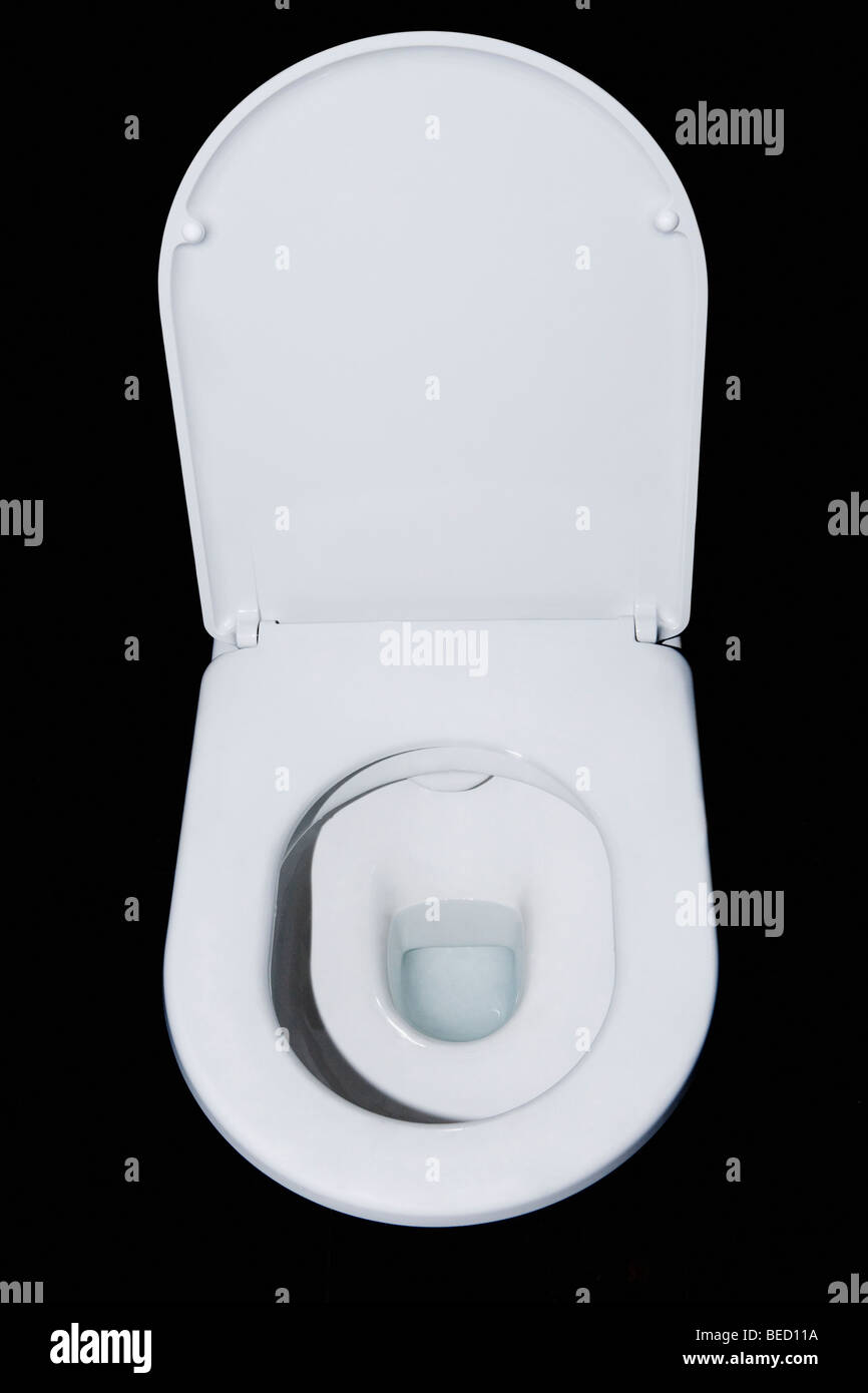 High angle view of a toilet bowl Stock Photo - Alamy