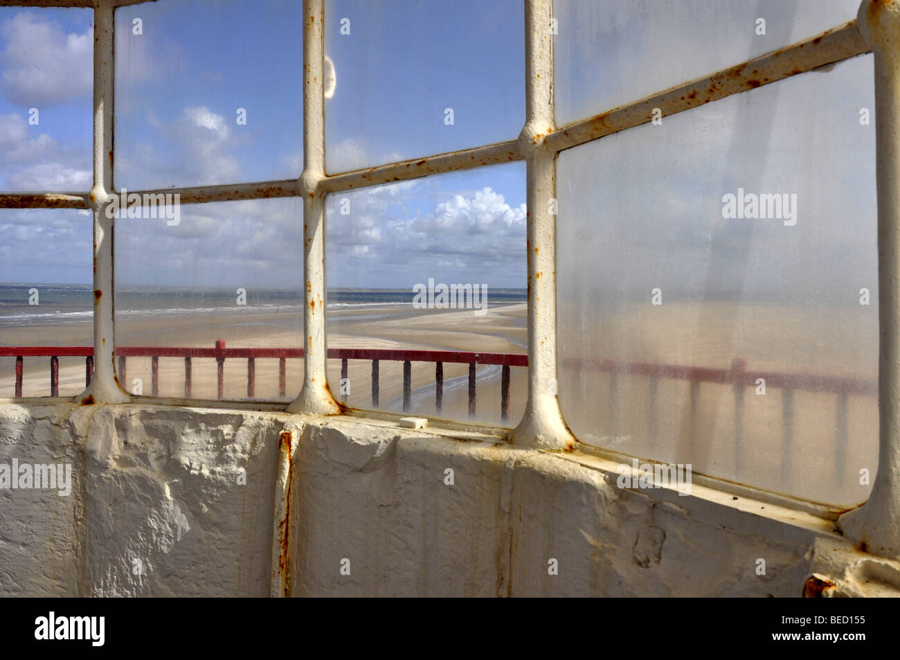 Talacre Lighthouse on the North Wales coast near Prestatyn Stock Photo ...