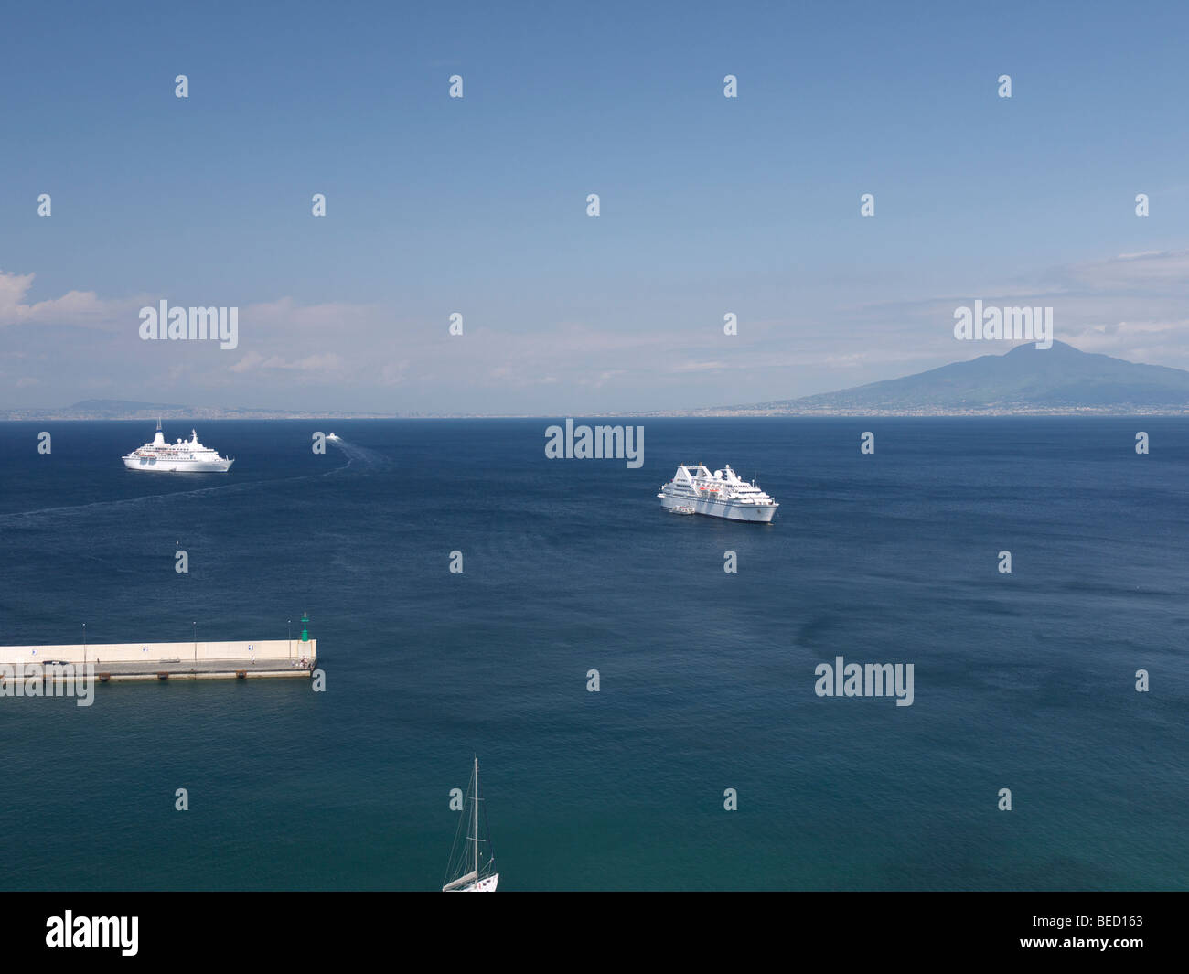 Views of the Volcano Mount Vesuvius and the Bay of Naples in Southern ...