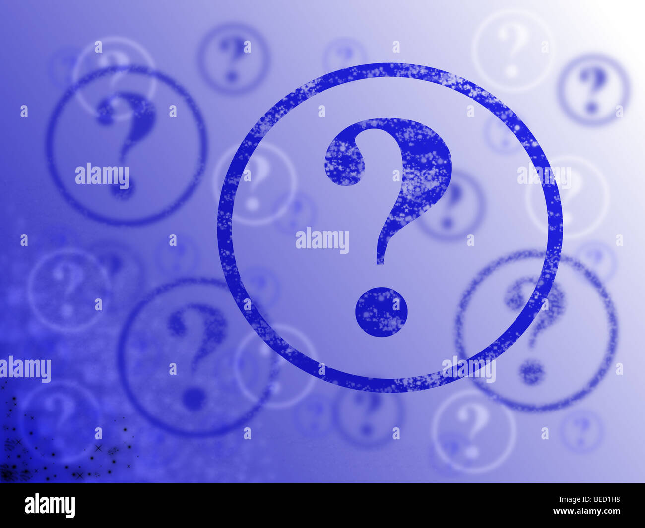 Blue question marks Stock Photo - Alamy
