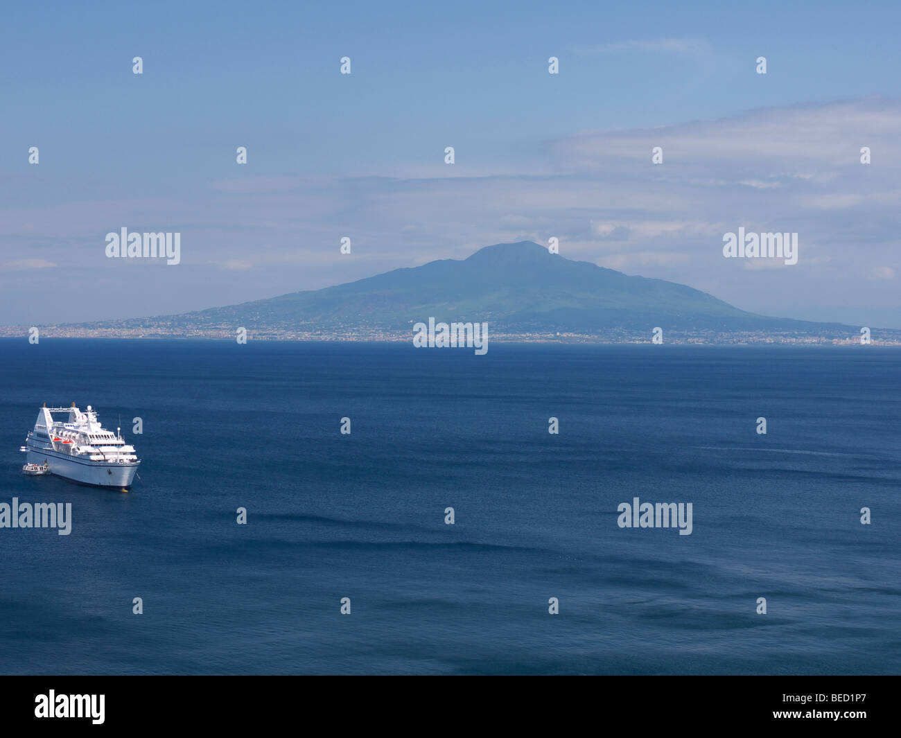 Views of the Volcano Mount Vesuvius and the Bay of Naples in Southern ...