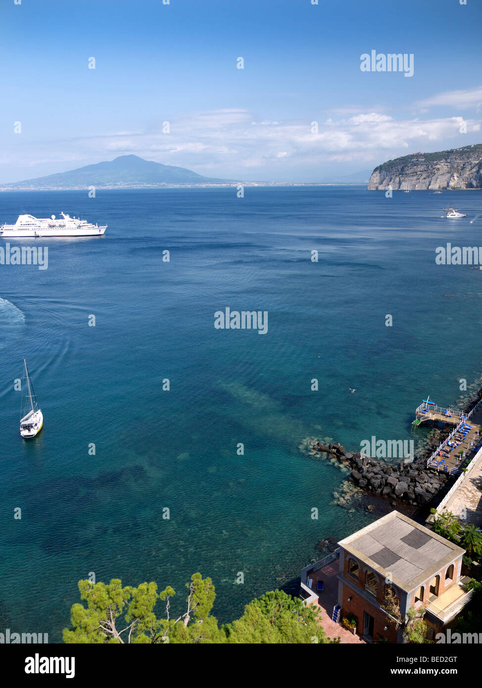 Views of the Volcano Mount Vesuvius and the Bay of Naples in Southern ...