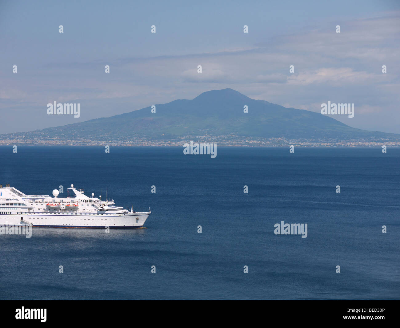 Views of the Volcano Mount Vesuvius and the Bay of Naples in Southern ...