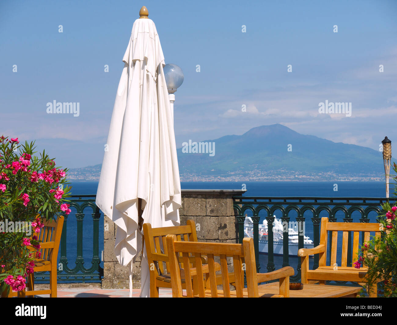 Views of the Volcano Mount Vesuvius and the Bay of Naples in Southern ...