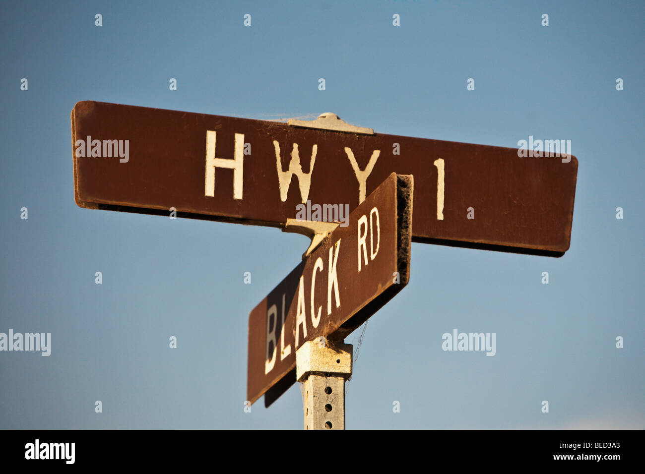 California 1 road sign hi-res stock photography and images - Alamy