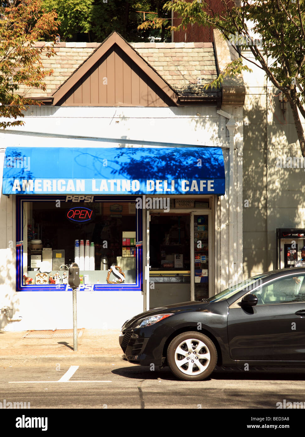 A small cafe in suburban town in America Stock Photo - Alamy