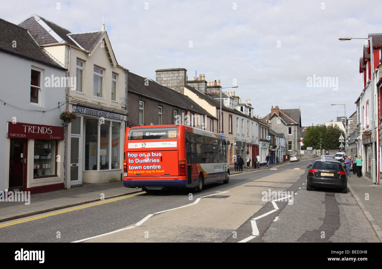 stagecoach bus on street Dalbeattie, Dumfries and Galloway, Scotland ...
