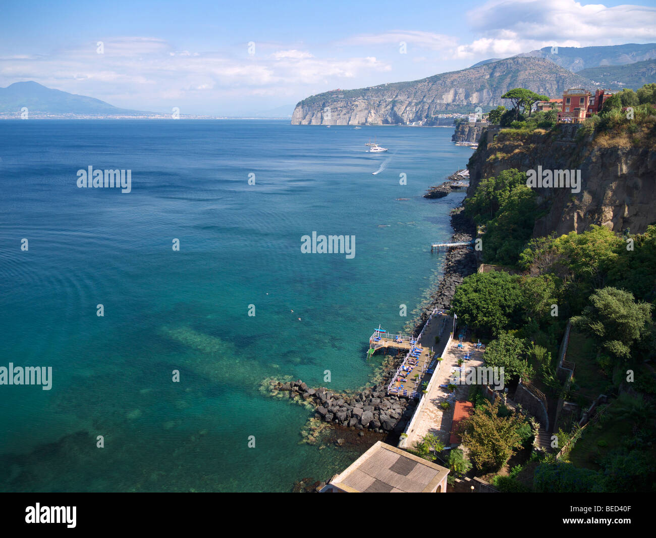 Views of the Volcano Mount Vesuvius and the Bay of Naples in Southern ...