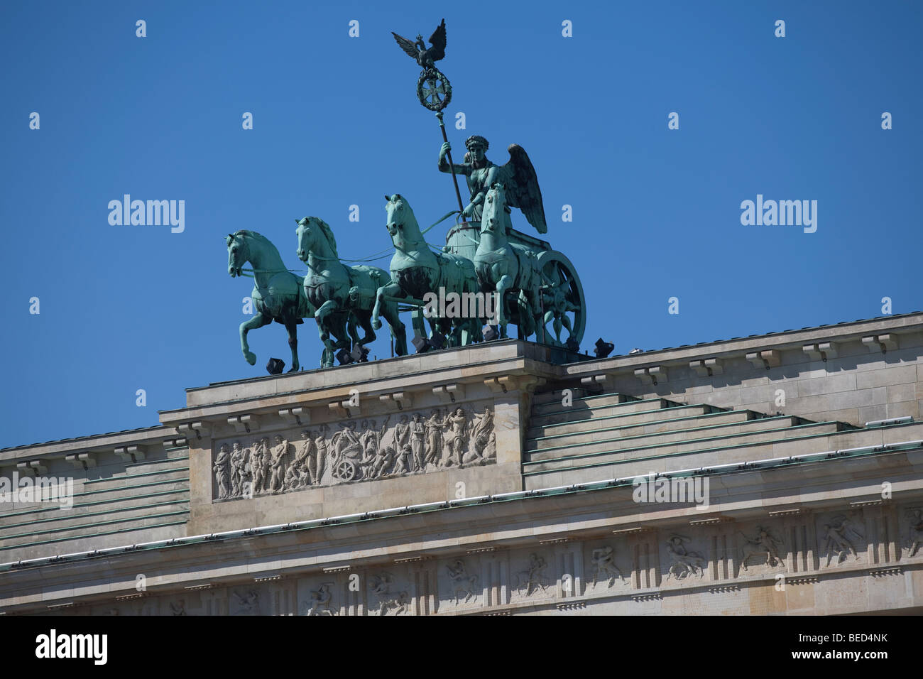 The 'Quadriga' statue of the Goddess of Victory by Gottfried Schadow on ...