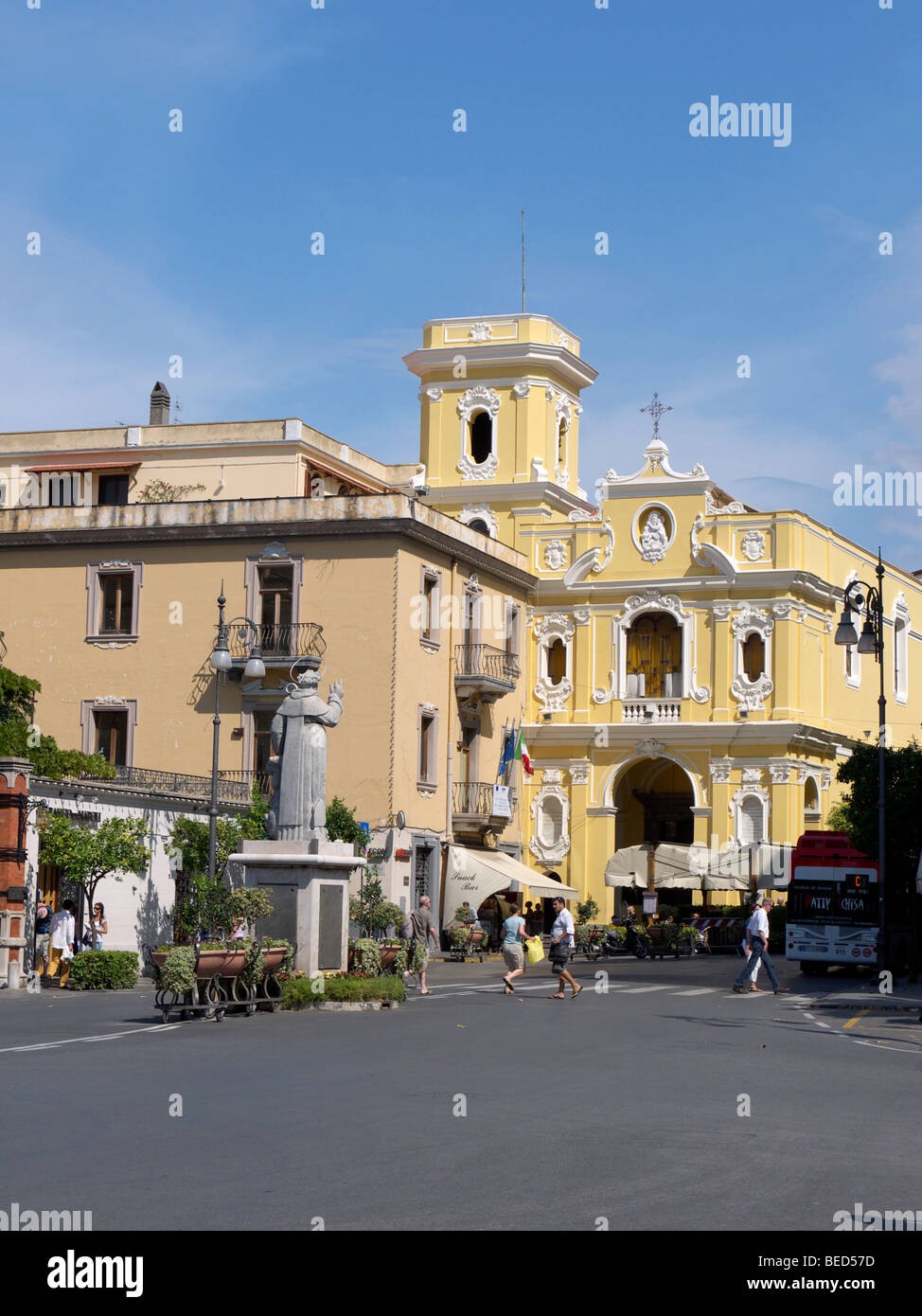 Piazza Tasso in the Centre of Sorrento in the Bay of Naples Italy Stock ...