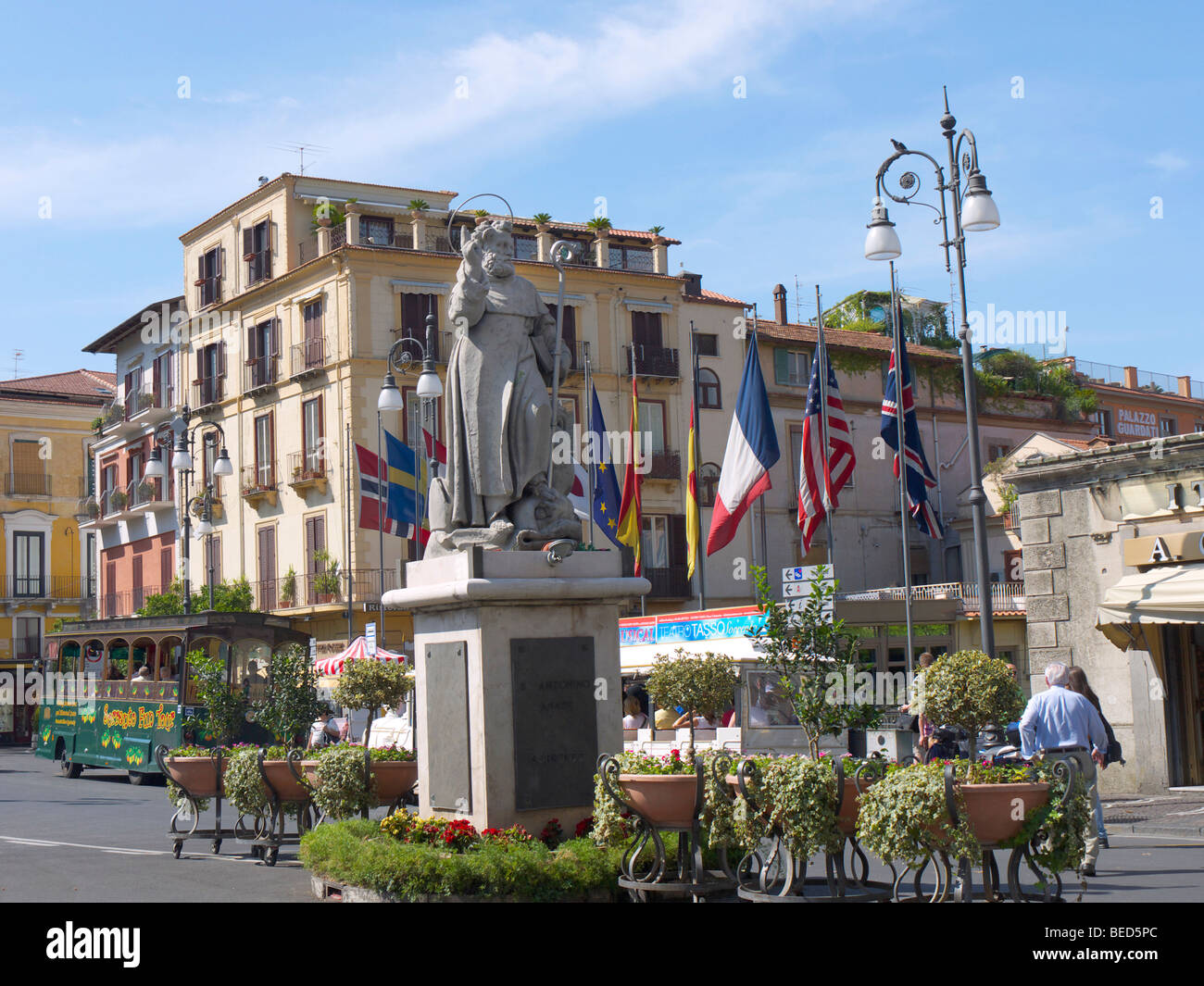Piazza Tasso in the Centre of Sorrento in the Bay of Naples Italy Stock ...