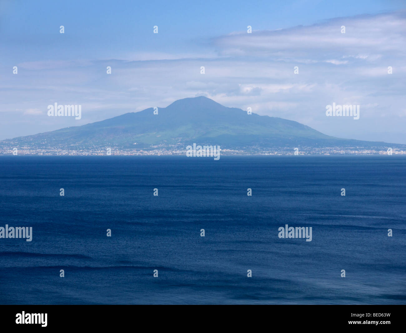 Views of the Volcano Mount Vesuvius and the Bay of Naples in Southern ...