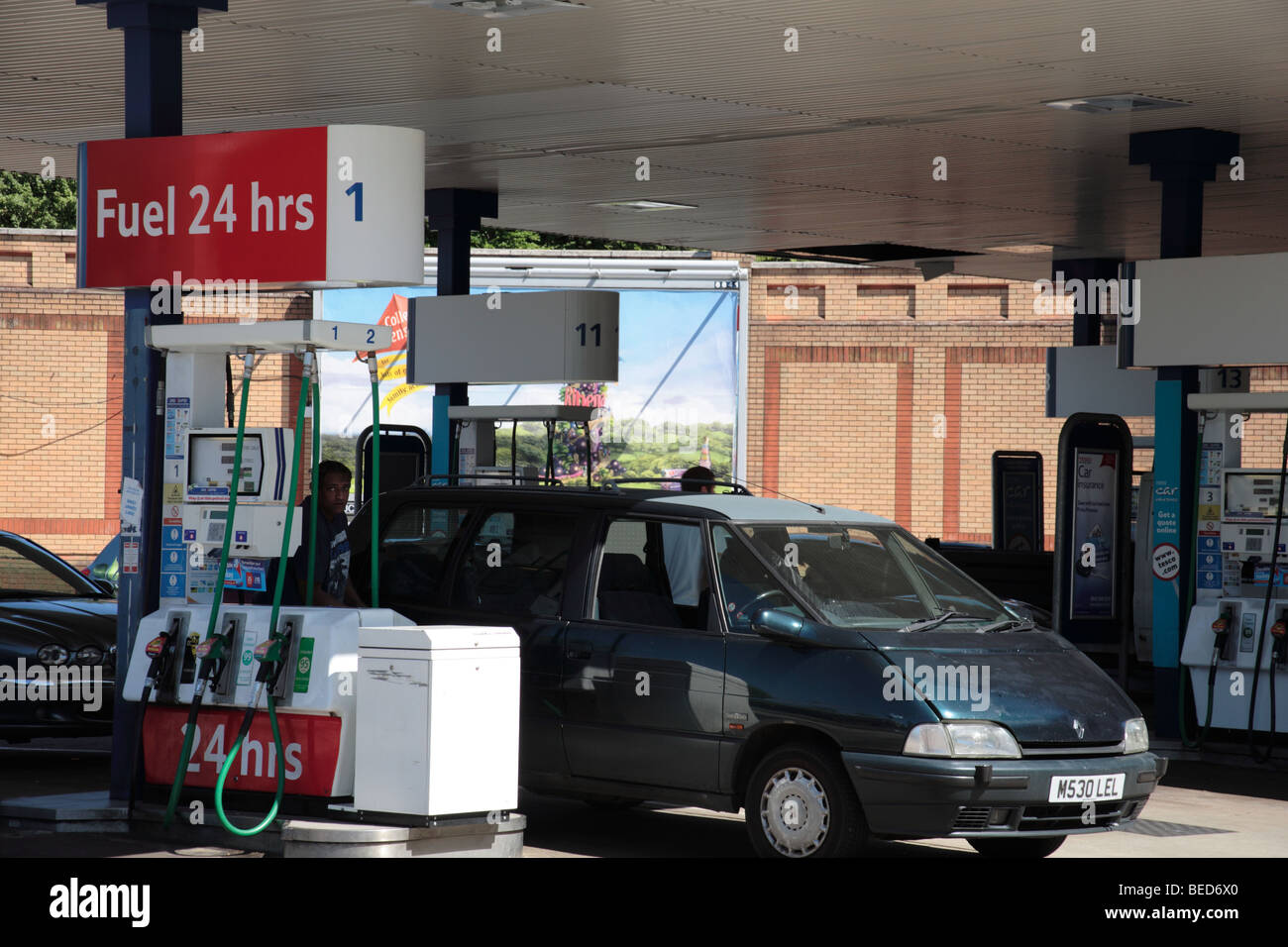 Tesco Petrol Filling Station Stock Photo - Alamy