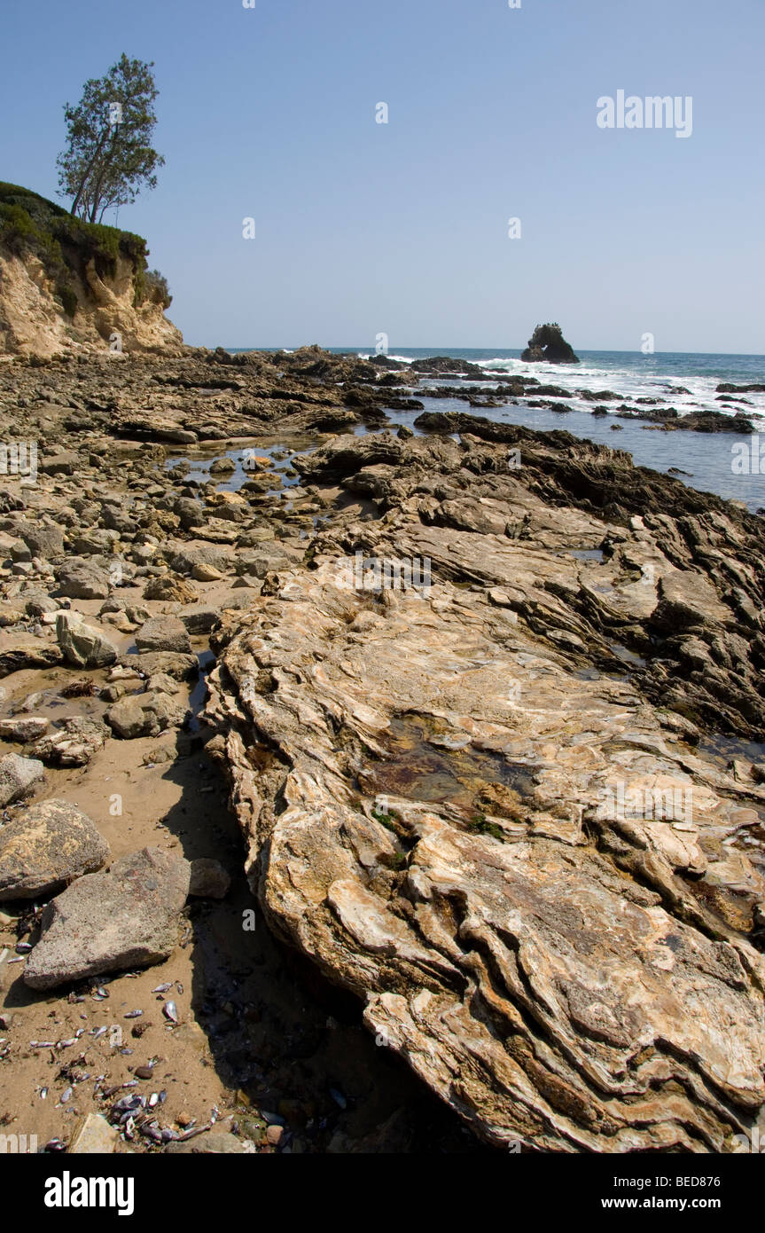 Cliff and rock formations at Little Corona, Orange County, CA Stock ...