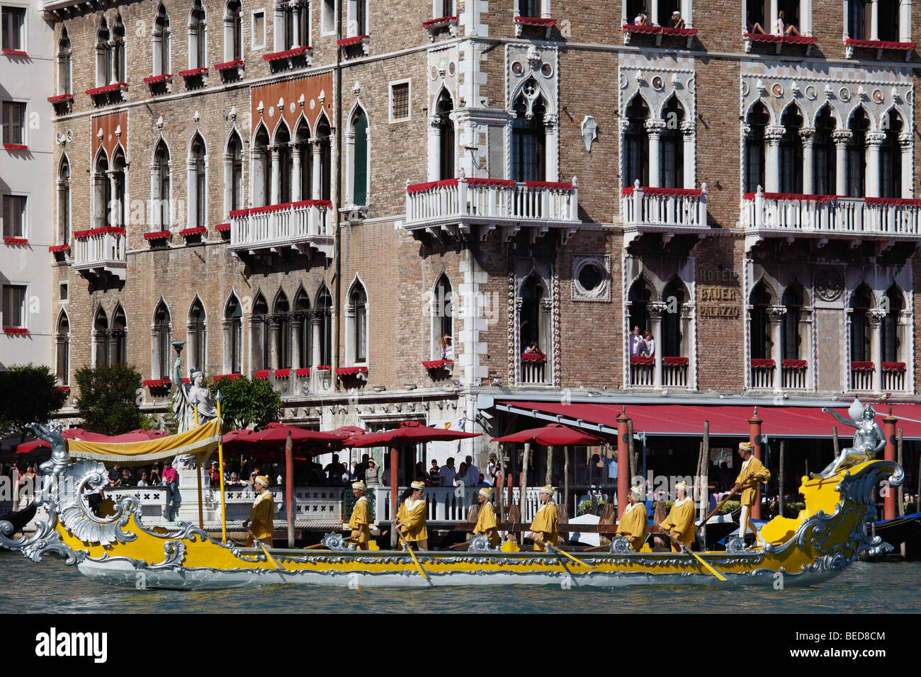 Italy, Venice, historic regatta, boats, people, traditions Stock Photo ...
