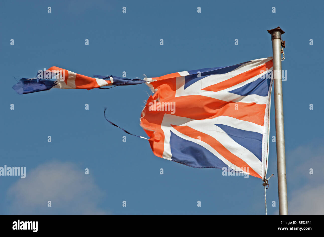 Torn ripped union jack flag hi-res stock photography and images - Alamy