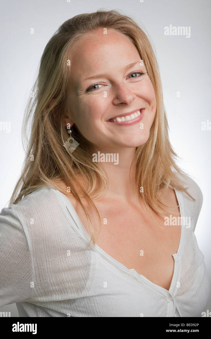 Happy beautiful woman Stock Photo - Alamy