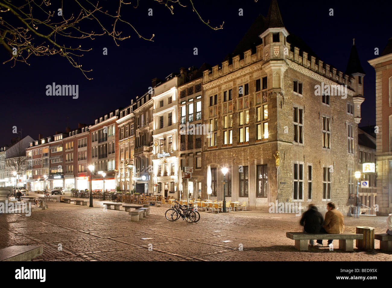 Historic building in the historic centre, Aachen, North Rhine ...