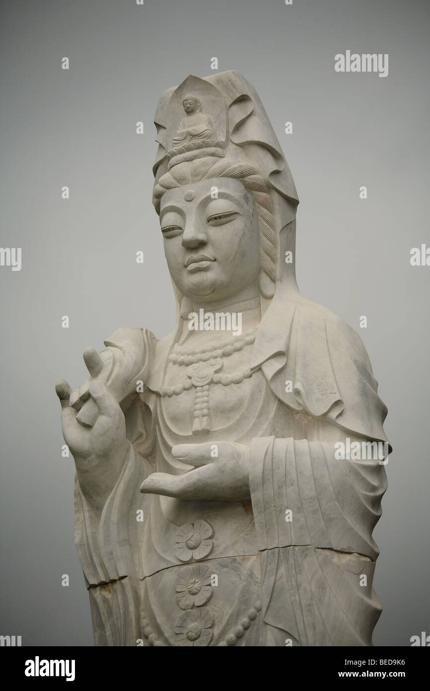 Beautiful statue over grey soft background Stock Photo - Alamy