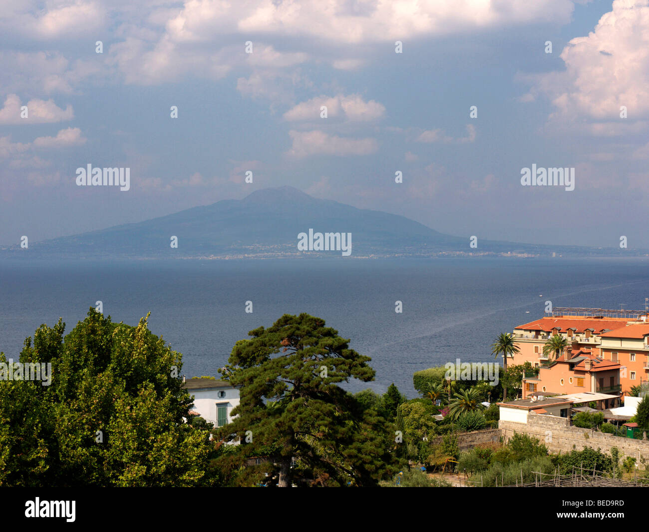 Views of the Volcano Mount Vesuvius and the Bay of Naples in Southern ...
