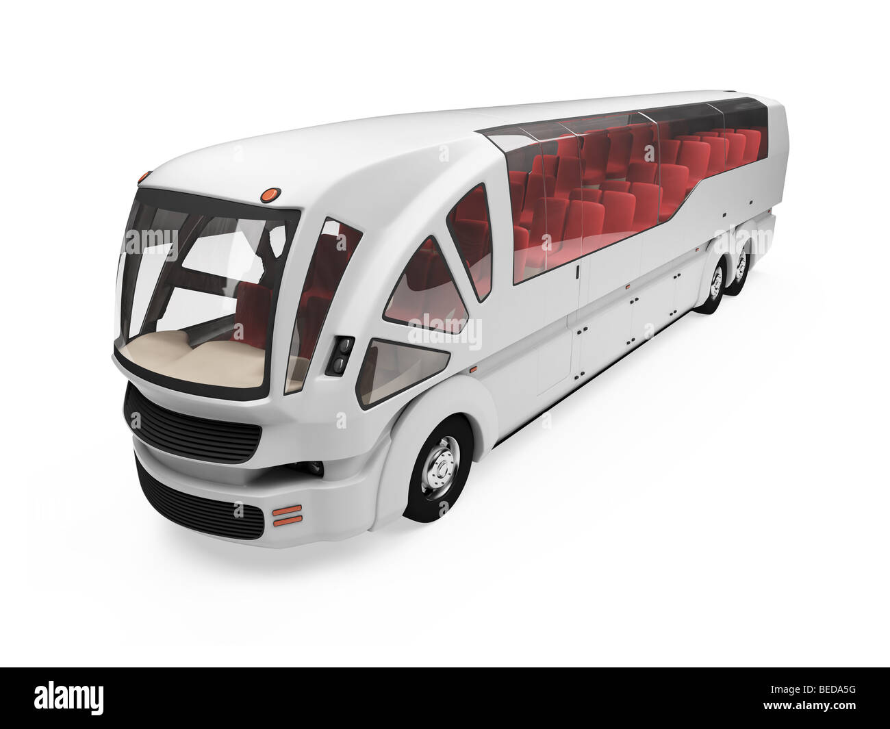 Isolated futuristic bus view Stock Photo - Alamy