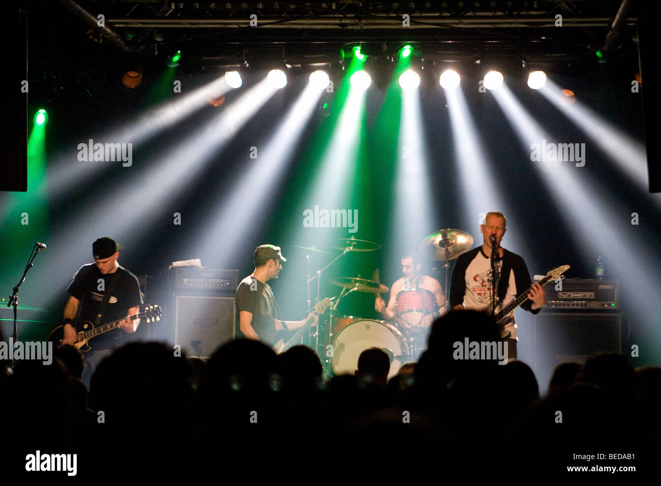 US rock metal band Helmet, Page Hamilton: vocals and guitar, Dan Beeman ...