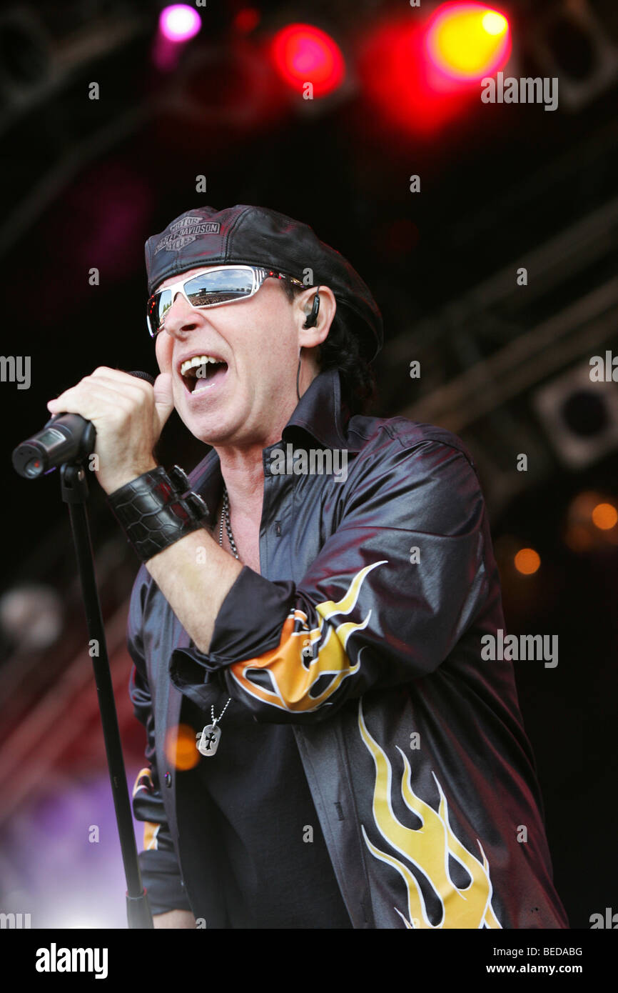 Klaus Meine, singer of the German rock band Scorpions, live at the ...