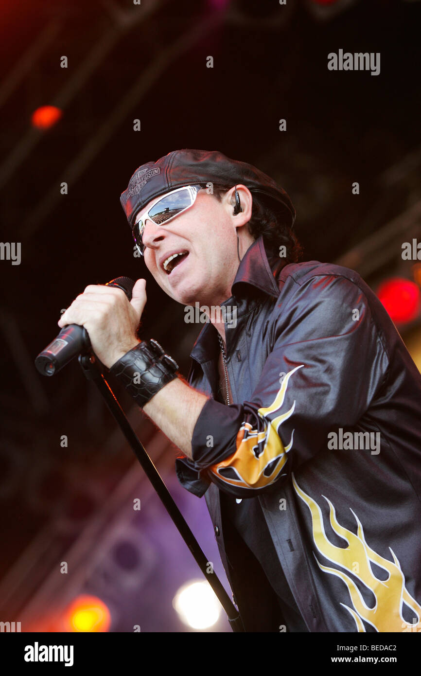 Klaus Meine, singer of the German rock band Scorpions, live at the ...