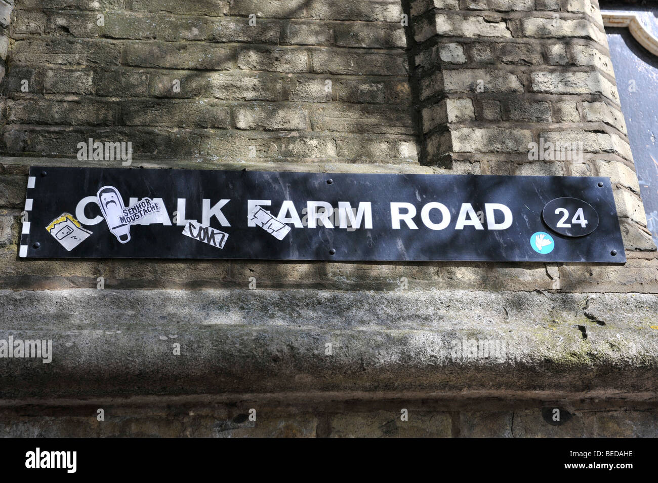 street sign for chalk farm road london england Stock Photo - Alamy
