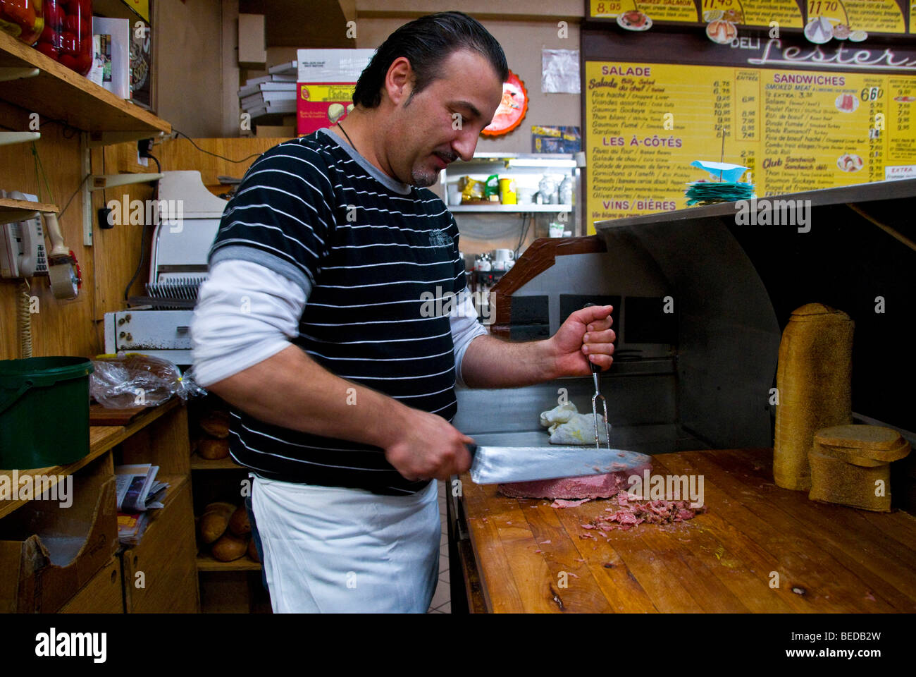 Famous Lesters Deli shop selling Smoked meat On Bernard street Montreal ...