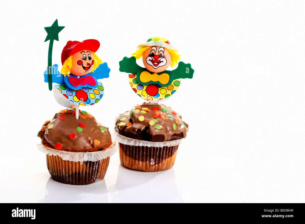 Carnival figures on muffins Stock Photo - Alamy