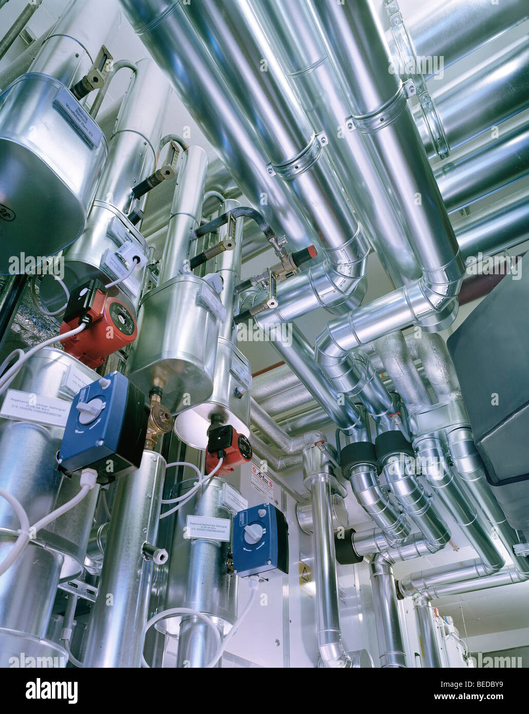 Heating technology and ventilation engineering Stock Photo - Alamy