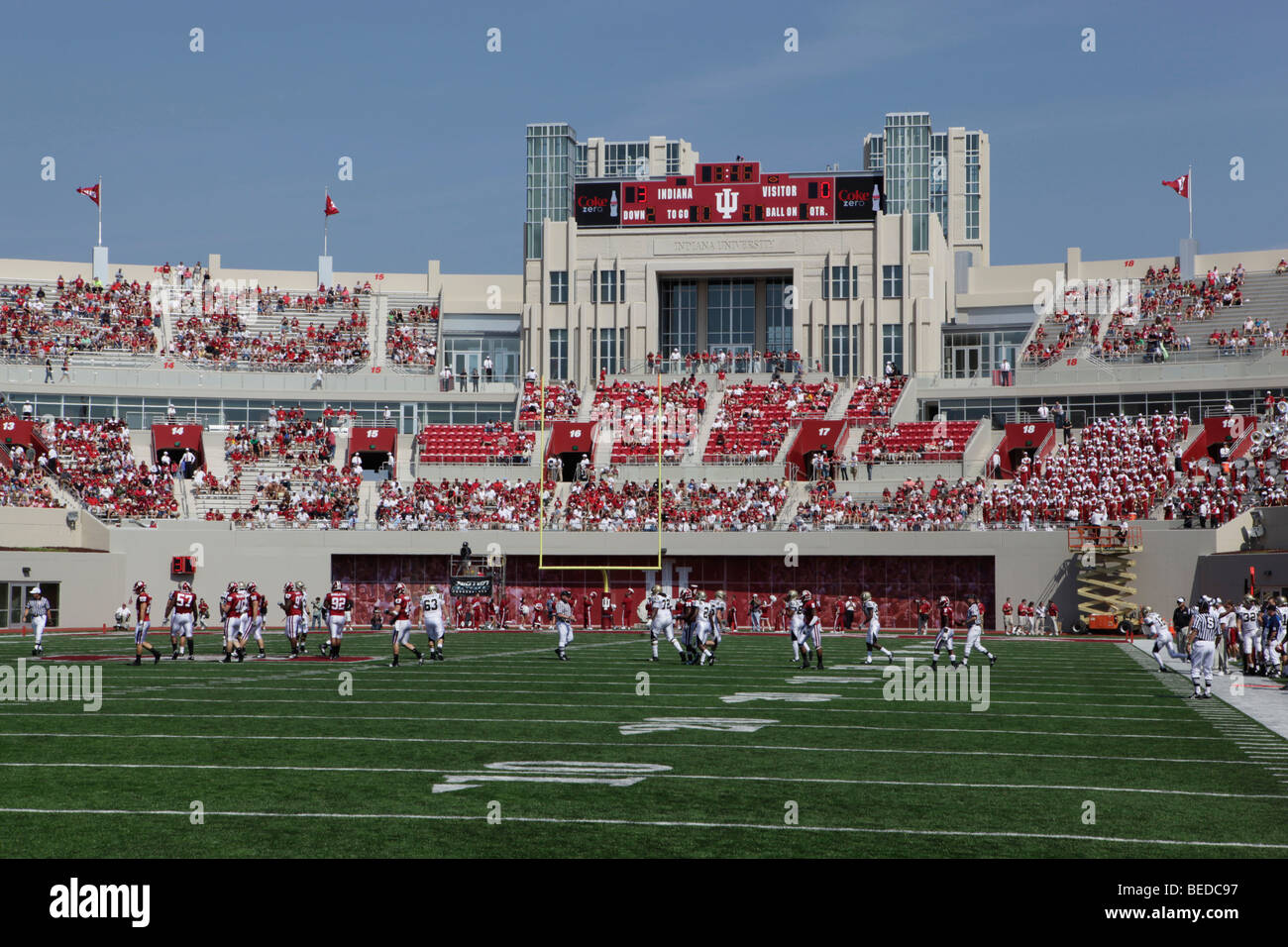 The new Indiana University Memorial stadium during a football game ...