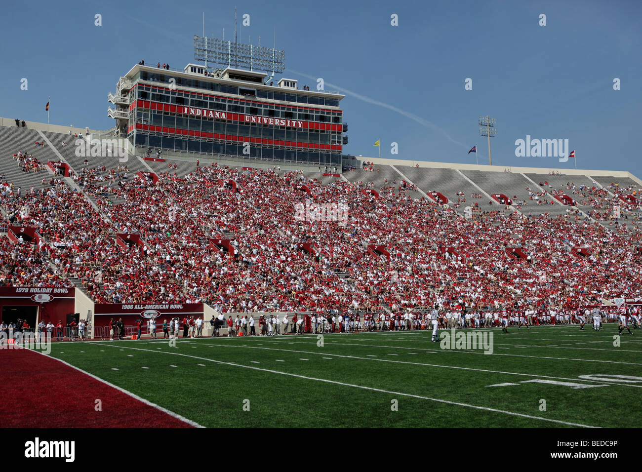 Indiana University Memorial stadium during a football game Stock Photo ...