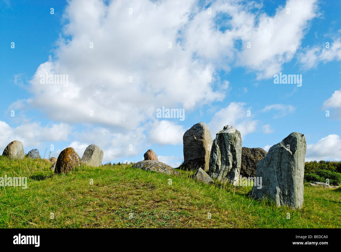 Cemetery from the Iron Age and Viking age Lindholm Hoje near Aalborg ...