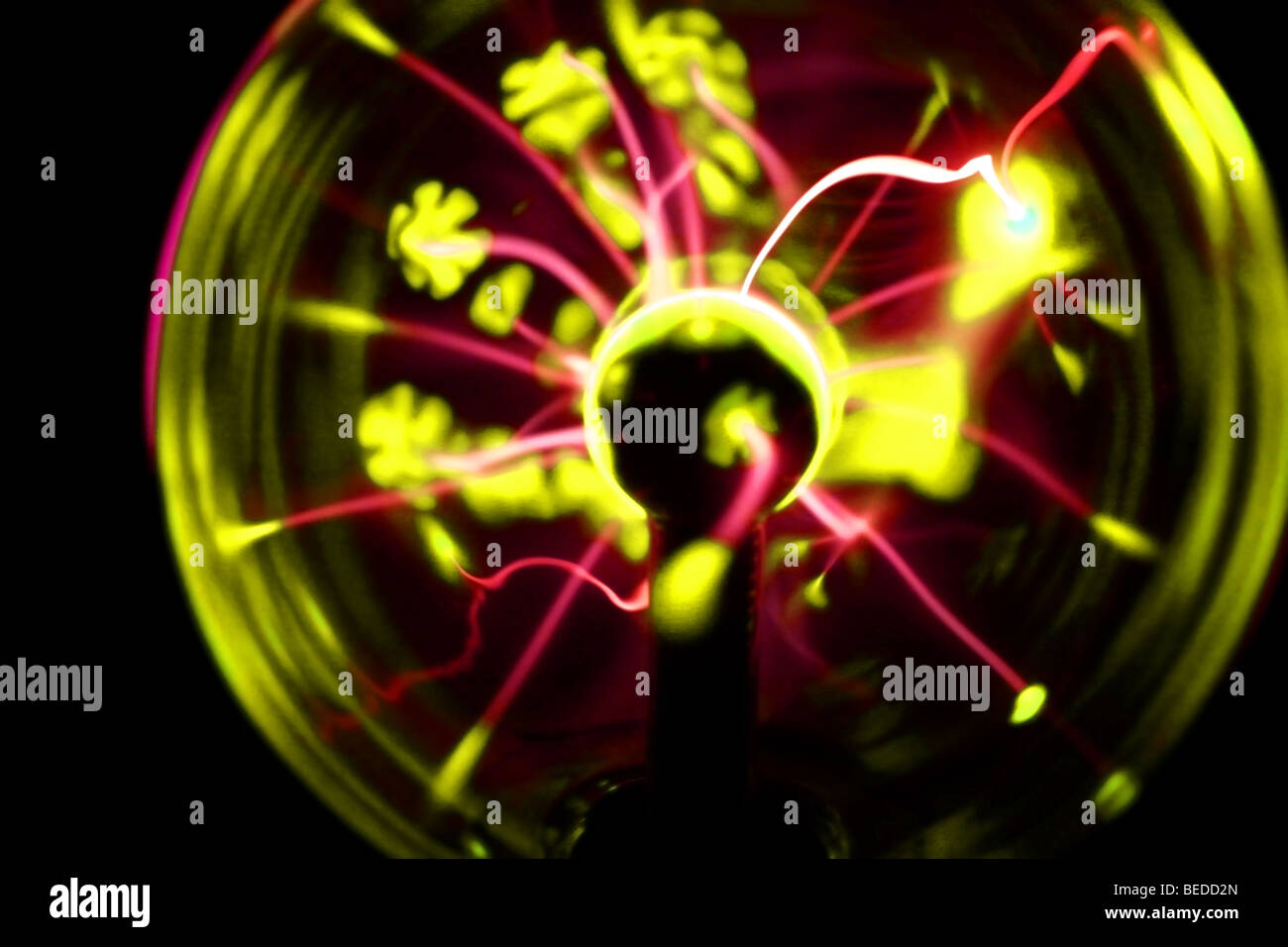Electric plasma sphere showing flares of plasma Stock Photo - Alamy