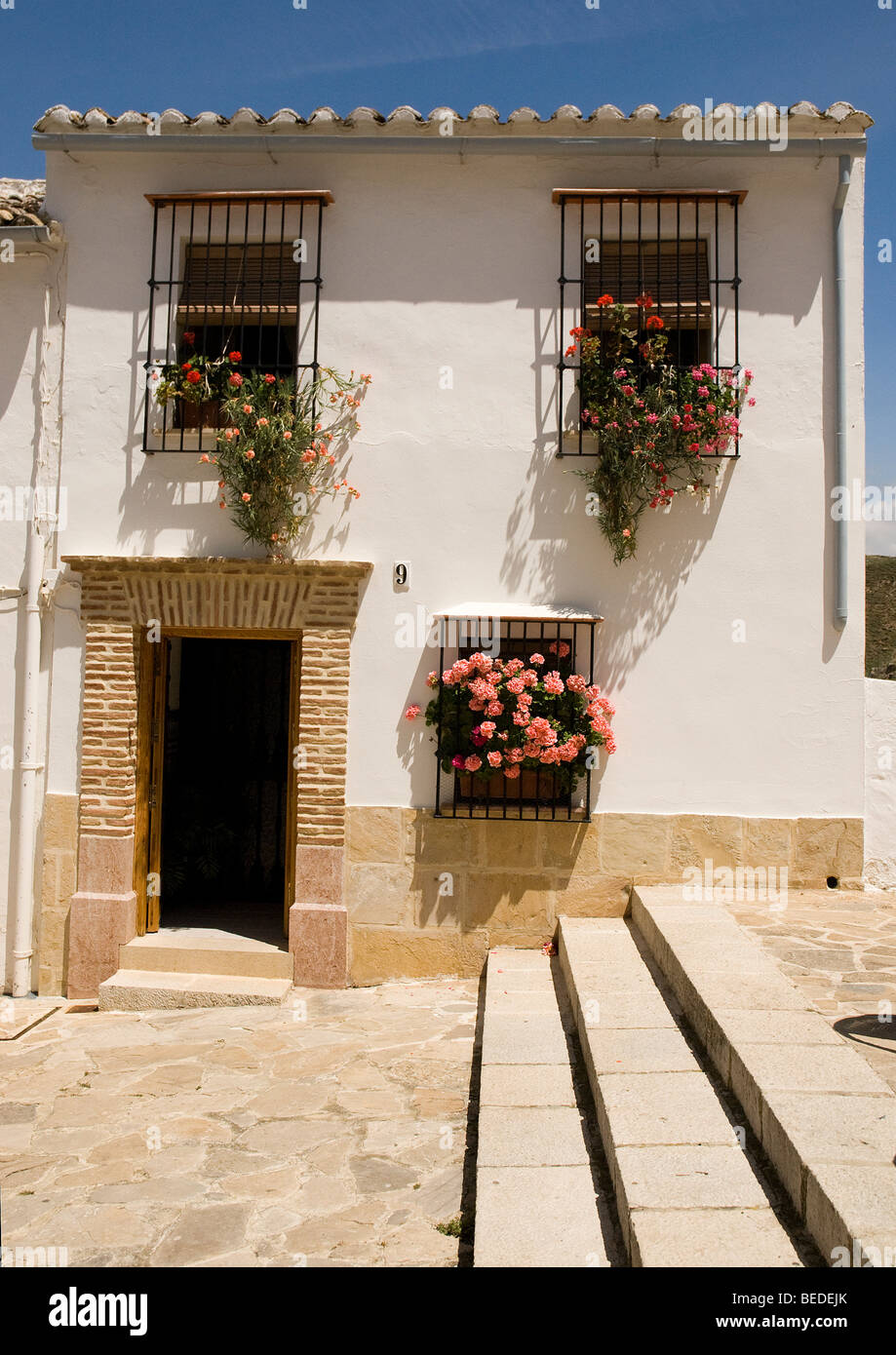 Spanish house adorned flowers hi-res stock photography and images - Alamy