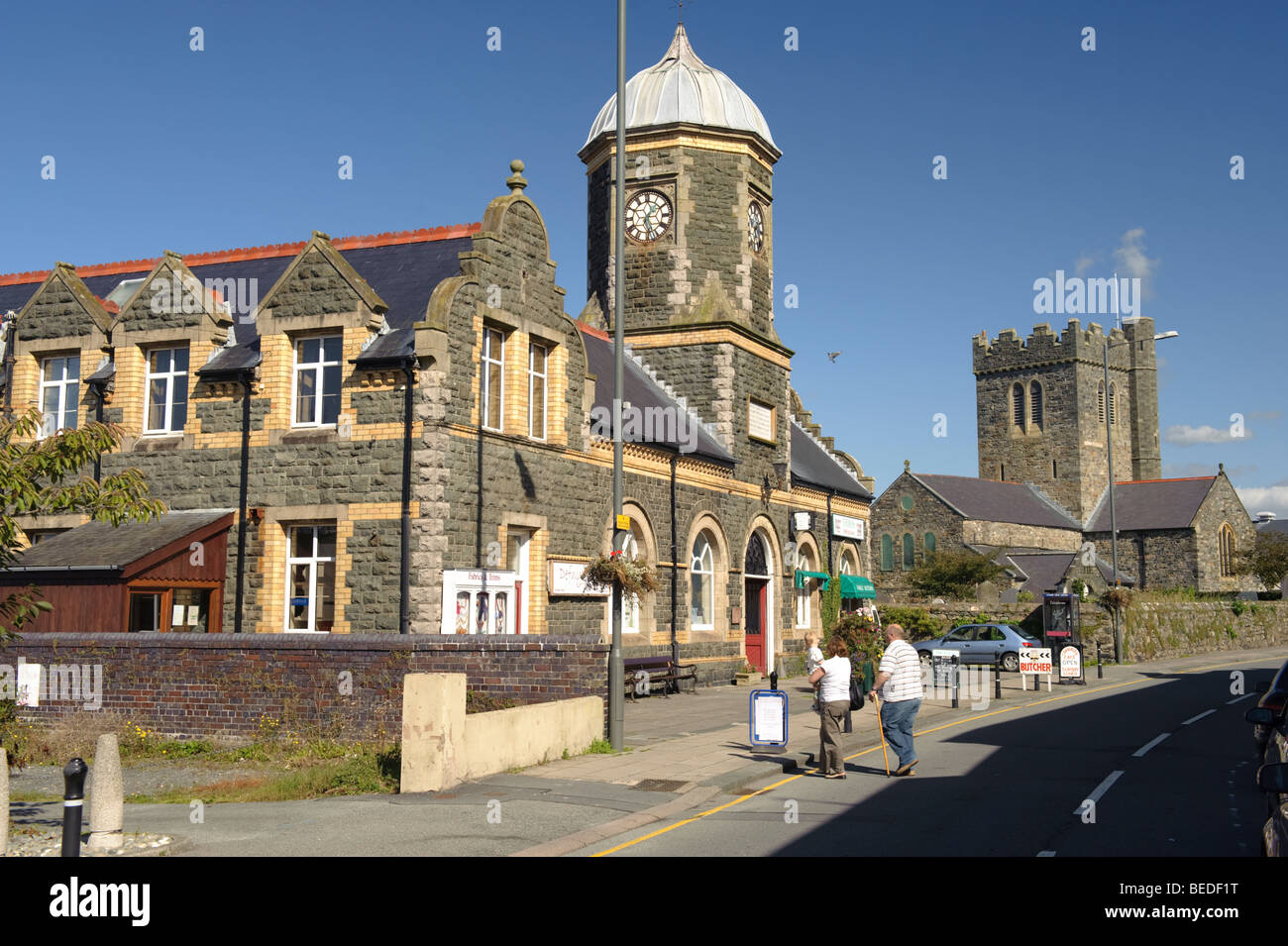 The old market hall, Tywyn (Towyn) Gwynedd north wales UK Stock Photo ...