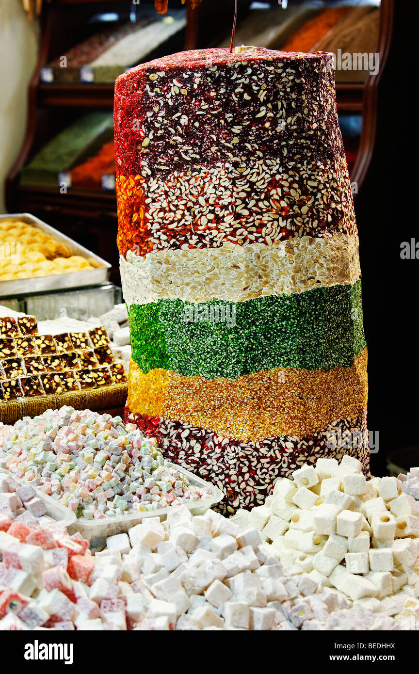 Turkish confectionery on display in Istanbul's Grand Bazaar Stock Photo ...