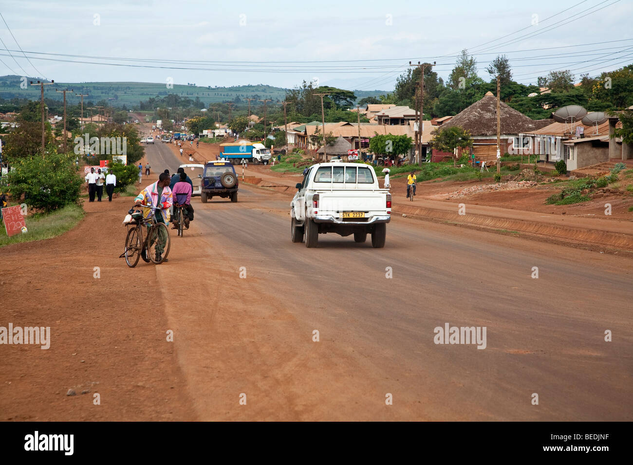 Main street in Karatu, Tanzania Stock Photo - Alamy