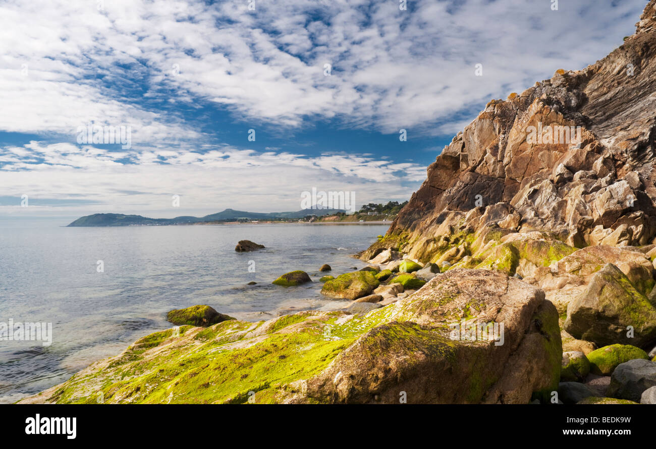 Killiney Bay, Dublin, Ireland, from White Rock Beach, with Wicklow ...