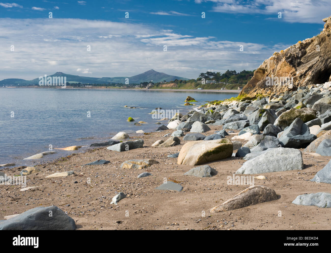 Killiney Bay, Dublin, Ireland, from White Rock Beach, with Wicklow ...