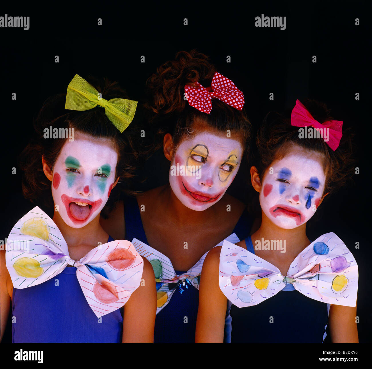 three clown girls Stock Photo - Alamy